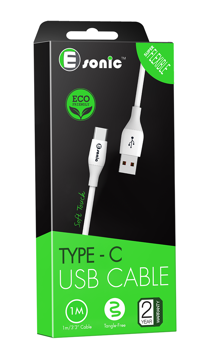 FANCY ECO USB CABLE TYPEC WHT – Esonic