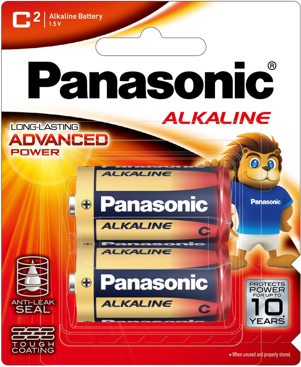 PANASONIC RED ALKALINE C 2PK – Esonic